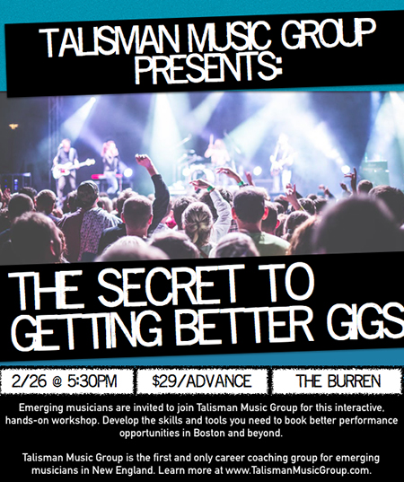Tickets | The Secret To Getting Better Gigs (Workshop Presented by Talisman Music Group) | 24 ...